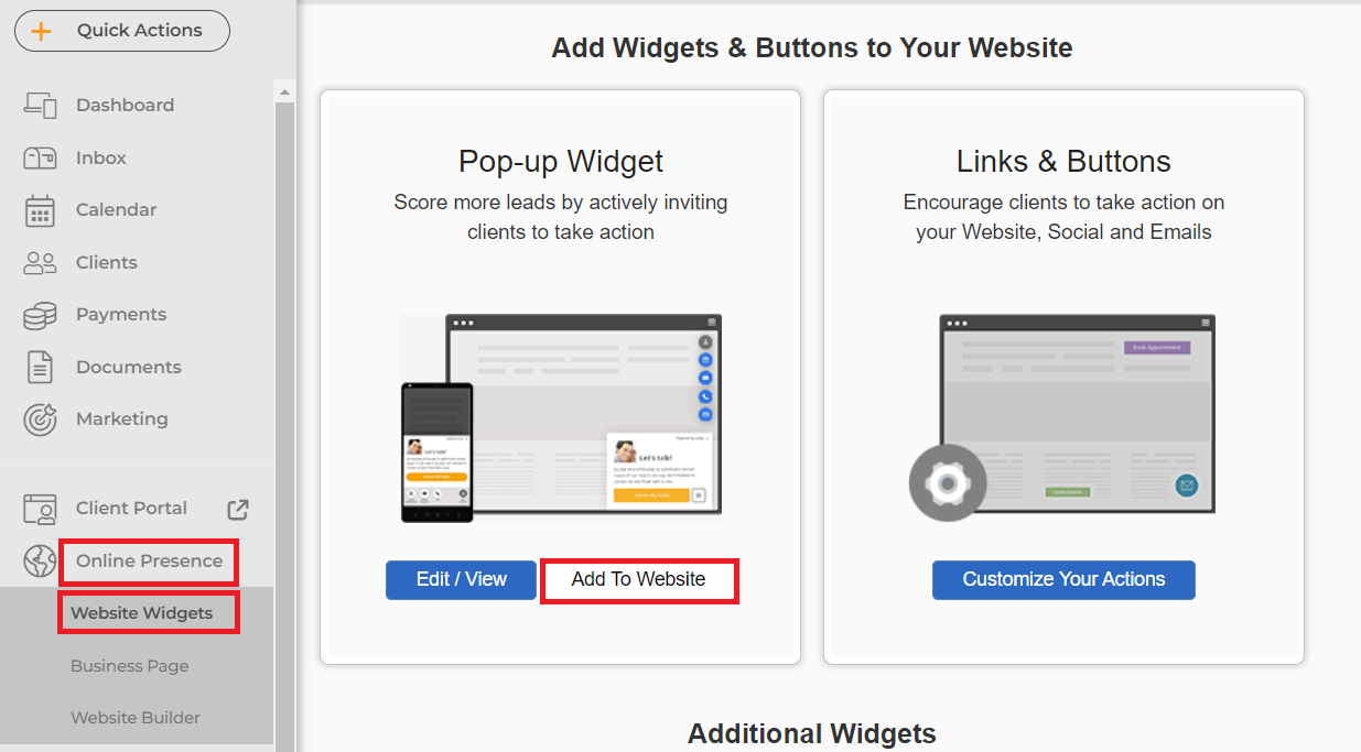 How To Add Our widget - Website Builder Pro – WebsiteManager